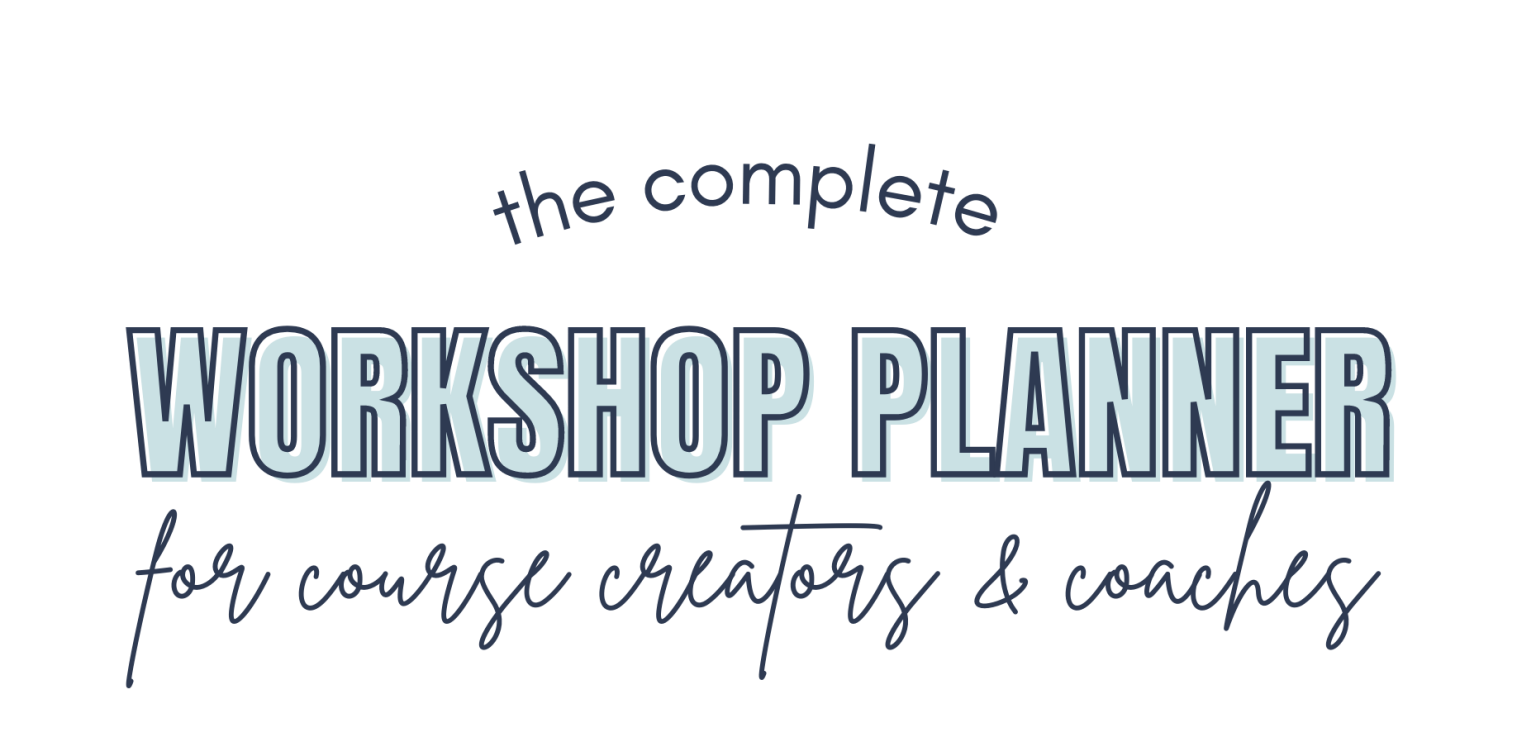 The Workshop Planner for Coaches and Course Creators – The Workshop Toolkit